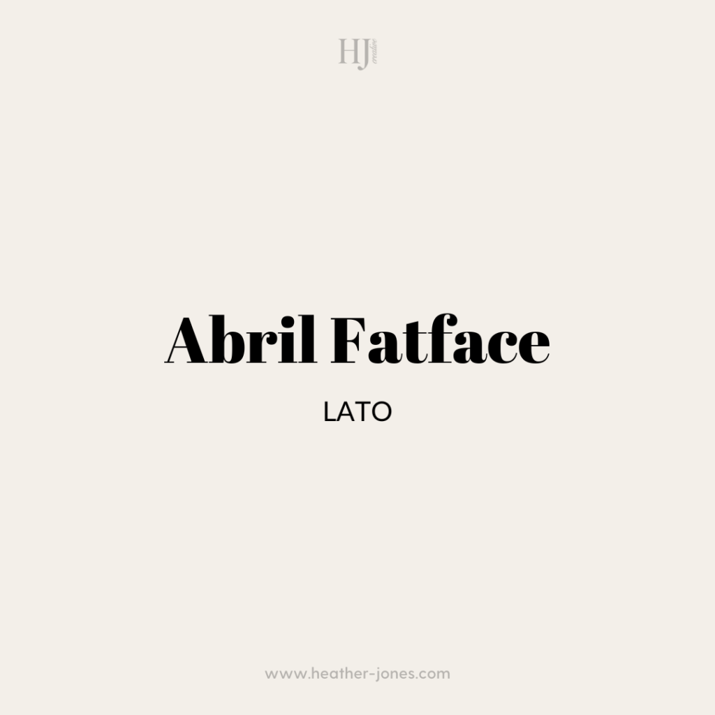 10 Perfect Google Font Pairings for Your Website | Heather Jones Creative